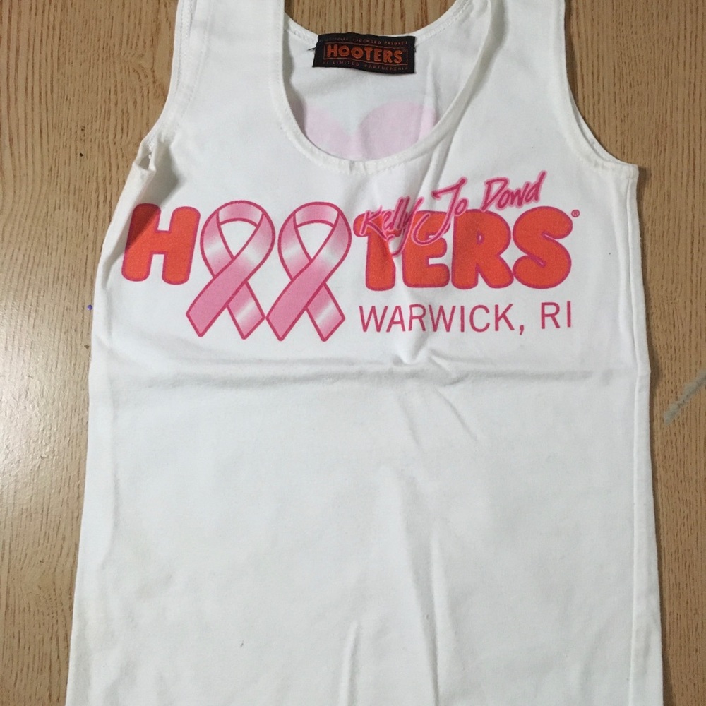 B75 Hooters Girl Worn Uniform Pink Ribbon Breast Canc… - Gem